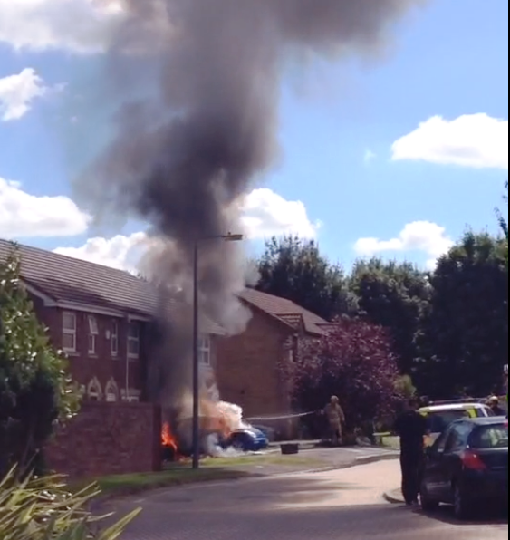 Blazing car damages house | The Week In